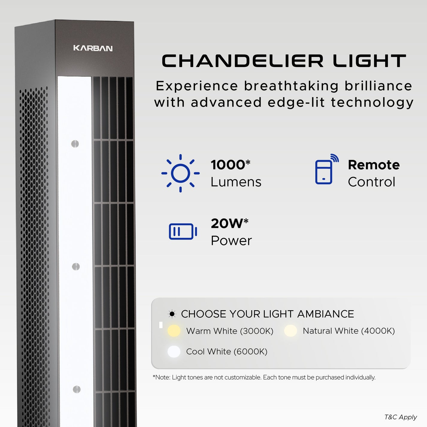 Buy Bladeless Fan For Compact & Low Ceiling Spaces| Karban Airzone Lite